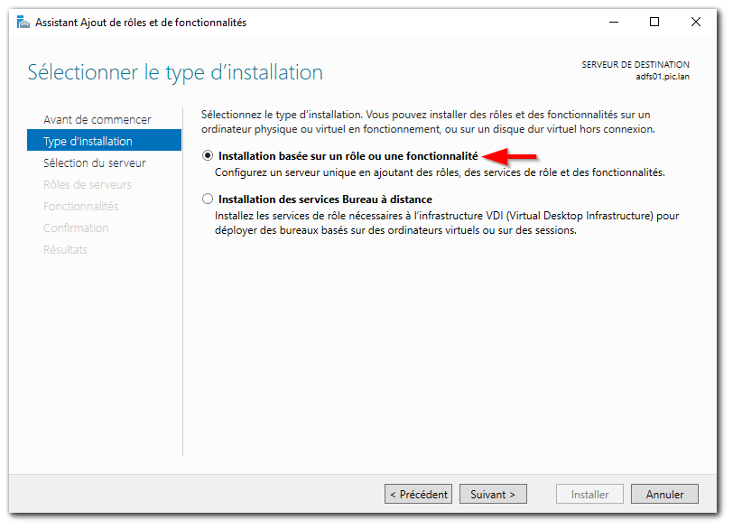 Installer ADFS sous Windows Server 2022